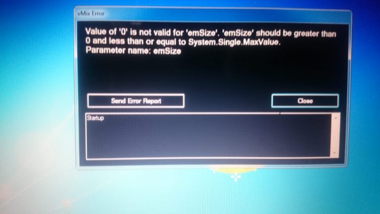 Cara Untuk Mengatasi Vmix Error Value of '0' is not valid for 'emsize ...